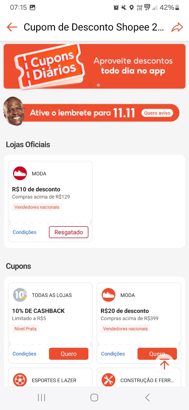 Como pegar cupons de desconto Shopee - Me Leva Contigo